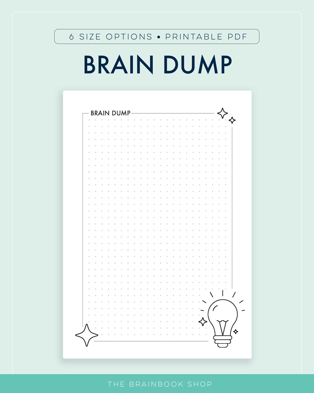 Brain Dump Page, Note Page, Printable to Do List, Thought Organizer ...