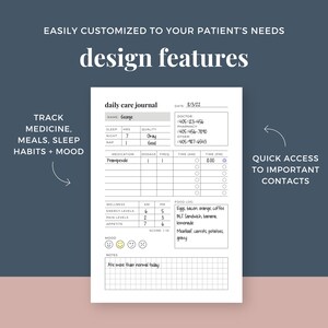 EDITABLE Daily Caregiver Journal, Caregiving Log, Caregiving Tracker ...