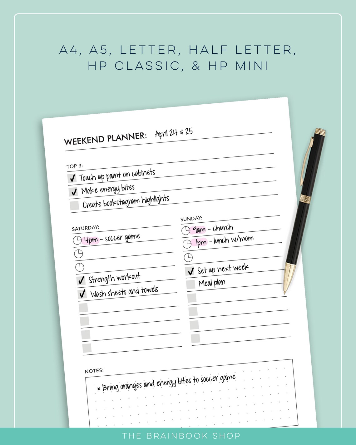 Weekend Planner Weekend Productivity Weekend Time Manager - Etsy