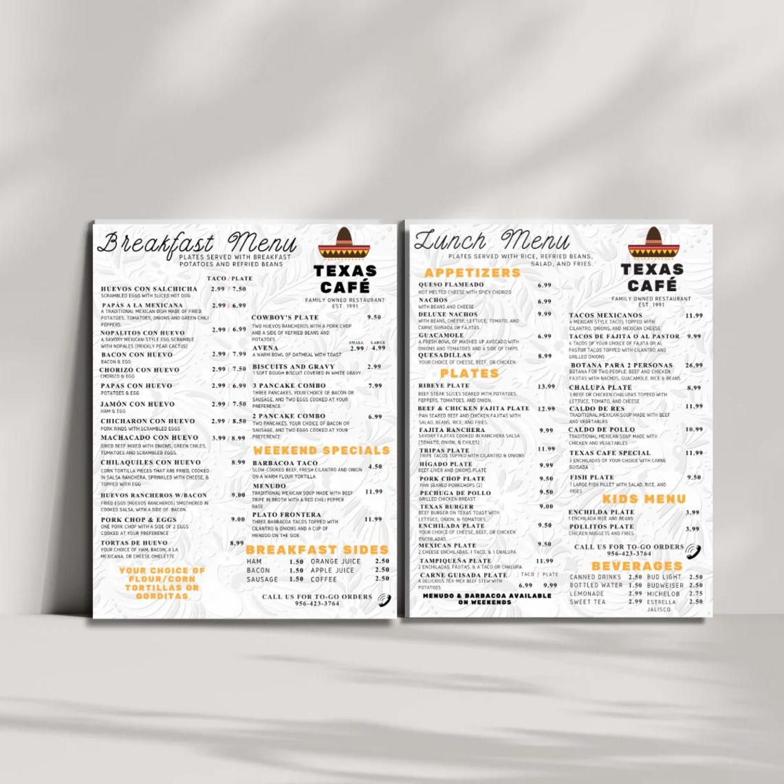 Editable Mexican Restaurant Menu Template: Canva Design (digital ...