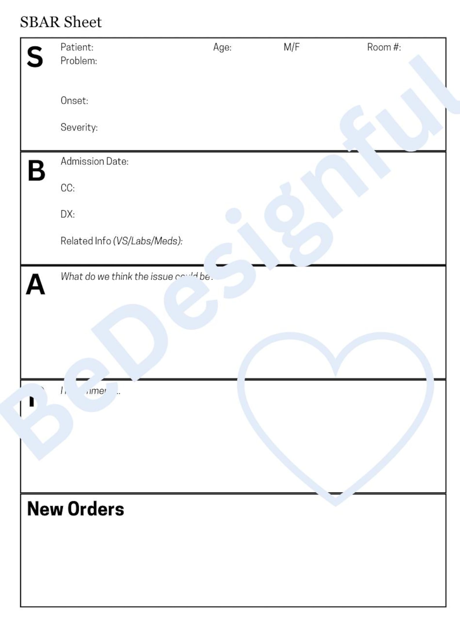 The Nurses Best Friend Bundle Med Surg/icu Report/sbar Sheet Bundle - Etsy