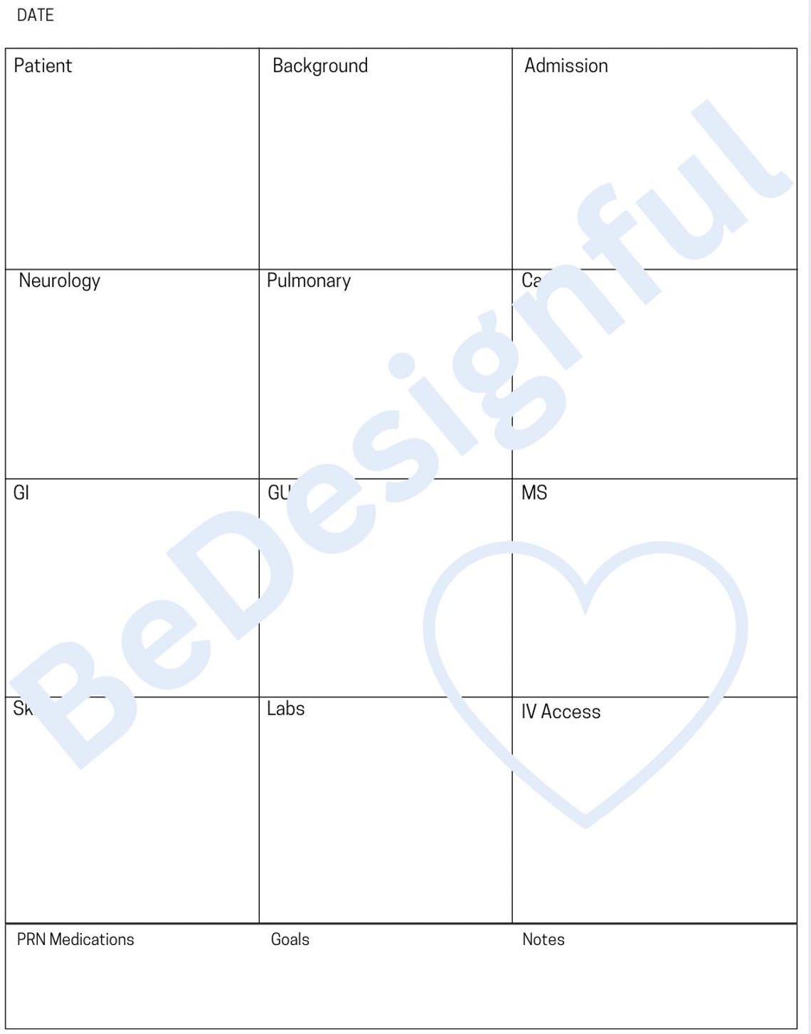 The Nurses Best Friend Bundle Med Surg/icu Report/sbar Sheet Bundle - Etsy