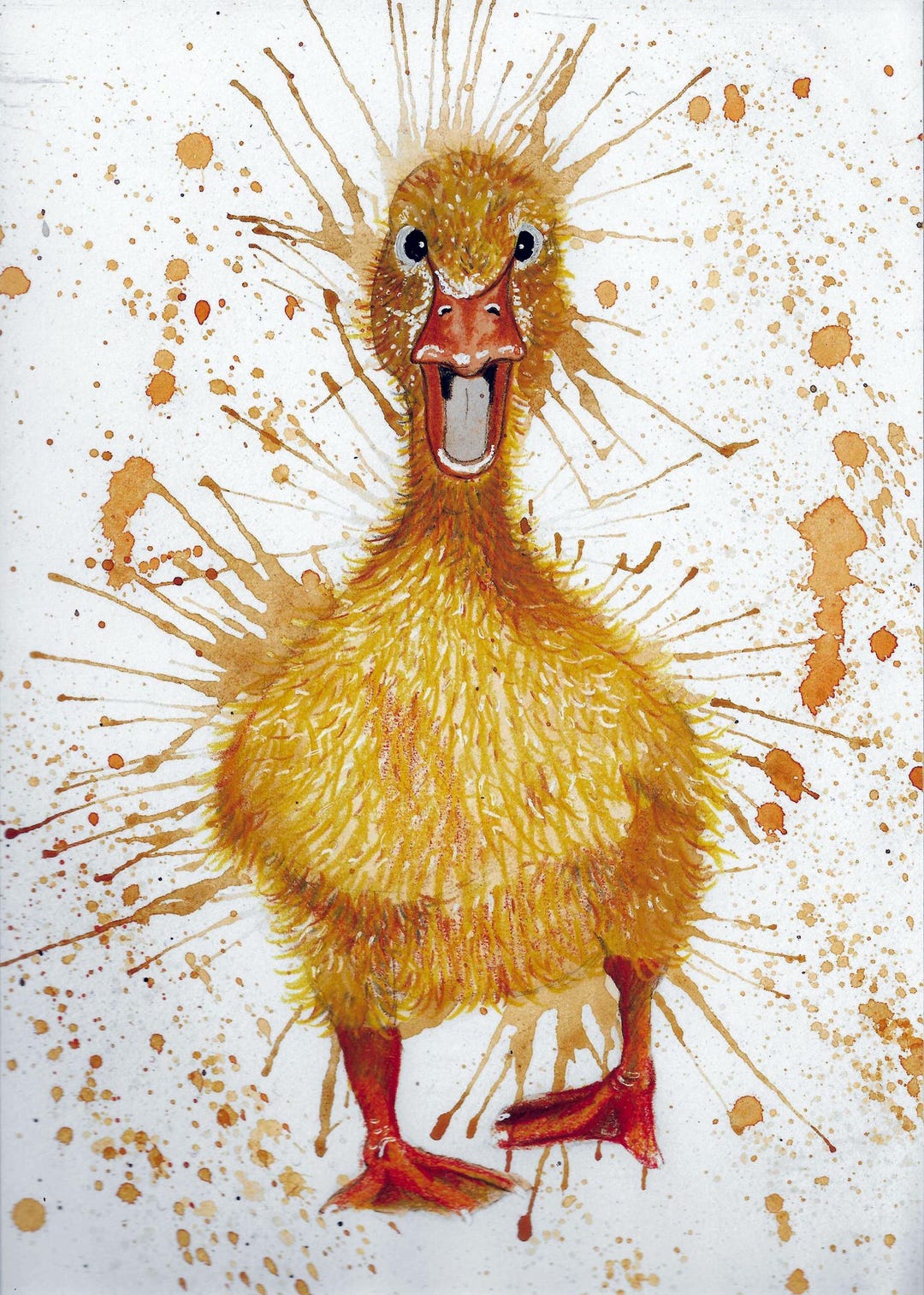 A4 Art Print Splatter Splatter Duck by Katherine Williams - Etsy