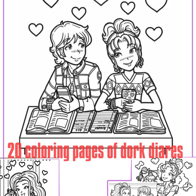 Girl Diary Coloring Book - Etsy