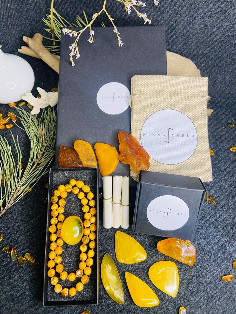 Large Yellow Amber Beads, Perfect Round Baltic Amber Beads, Lemon Amber ...