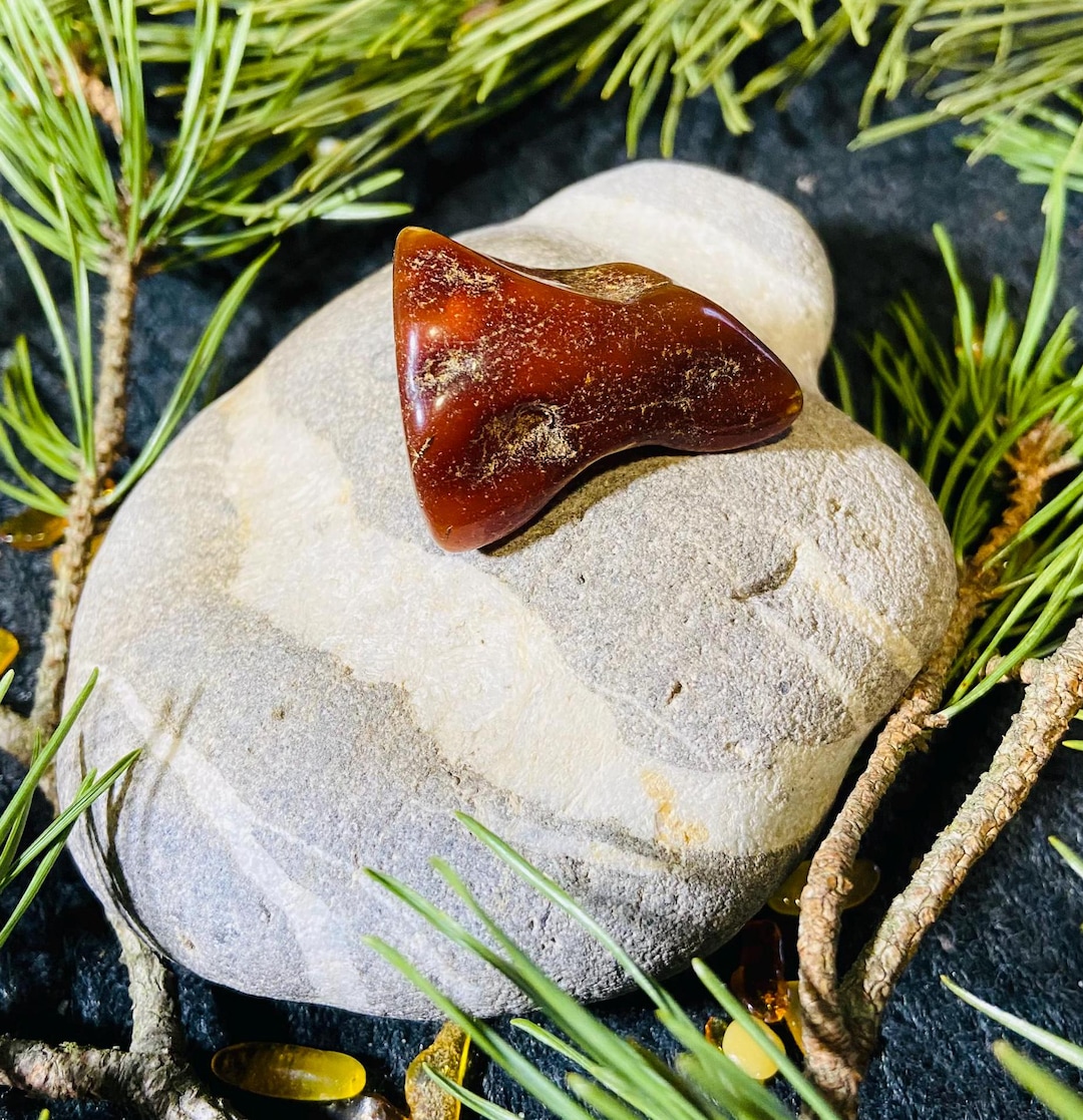 Raw Amber Gemstone, Genuine Baltic Amber Cognac Rock, Polished Precious ...