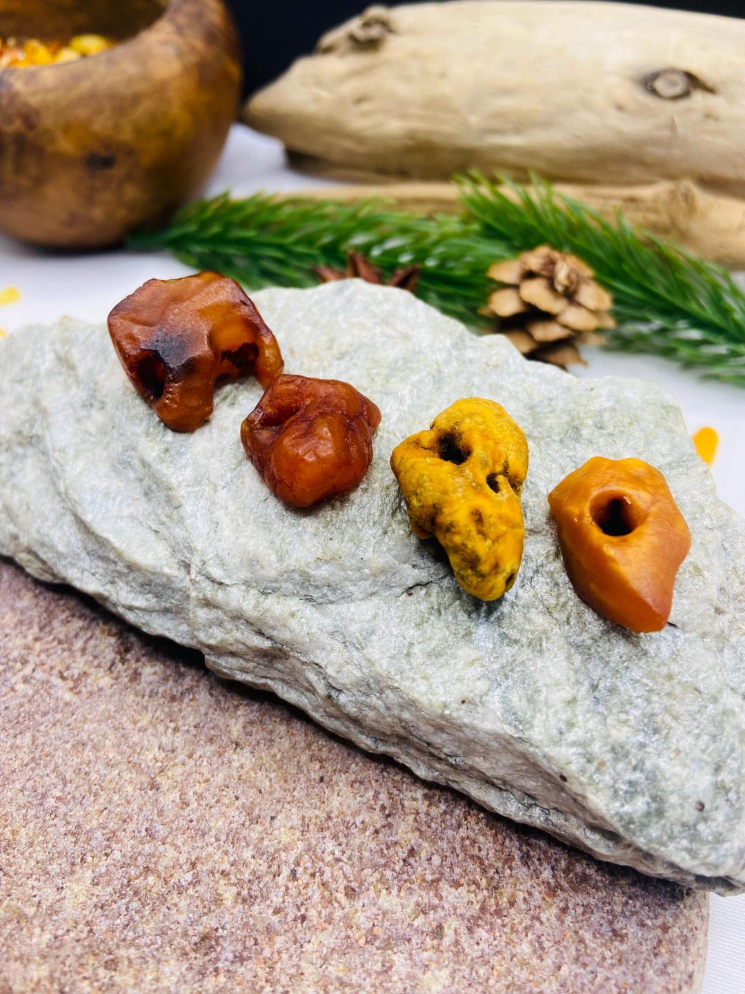 Raw Baltic Amber Odin Stones, 4 Types Original Amber Wishing Rocks - Etsy