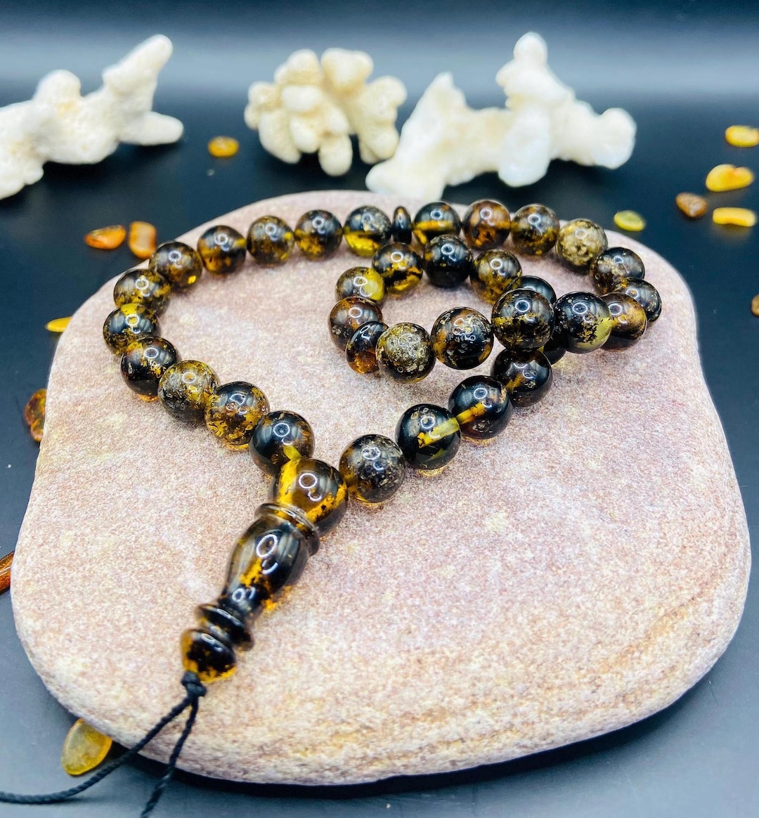 Natural Amber Islamic Praying Beads, Subha Prayers, Misbaha, Tasbih ...