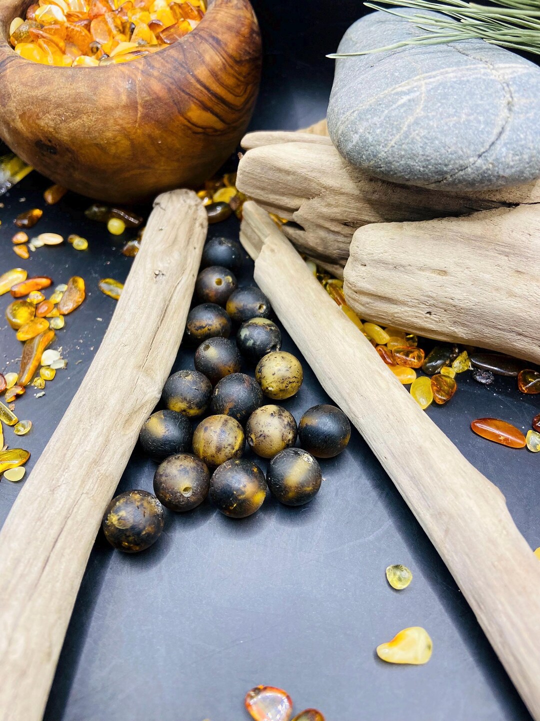 10mm Natural Baltic Amber Ambergris Beads, Rare Amber Pearls for Crafts ...