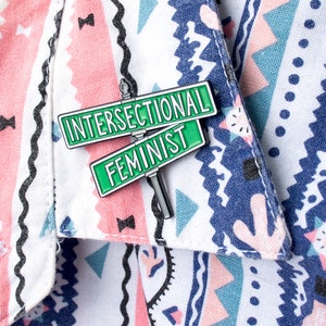 Intersectional Feminist Lapel Pin Intersection Street Sign Feminism Pin ...