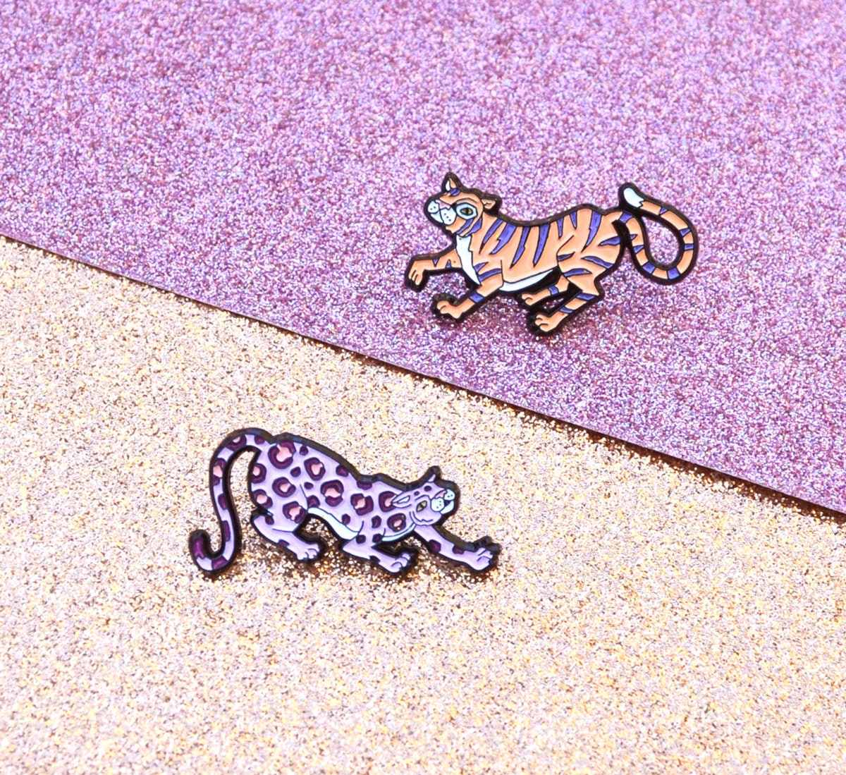 Lavender Jaguar Lapel Pin Wild Cat Pink Enamel Pin Jungle - Etsy España