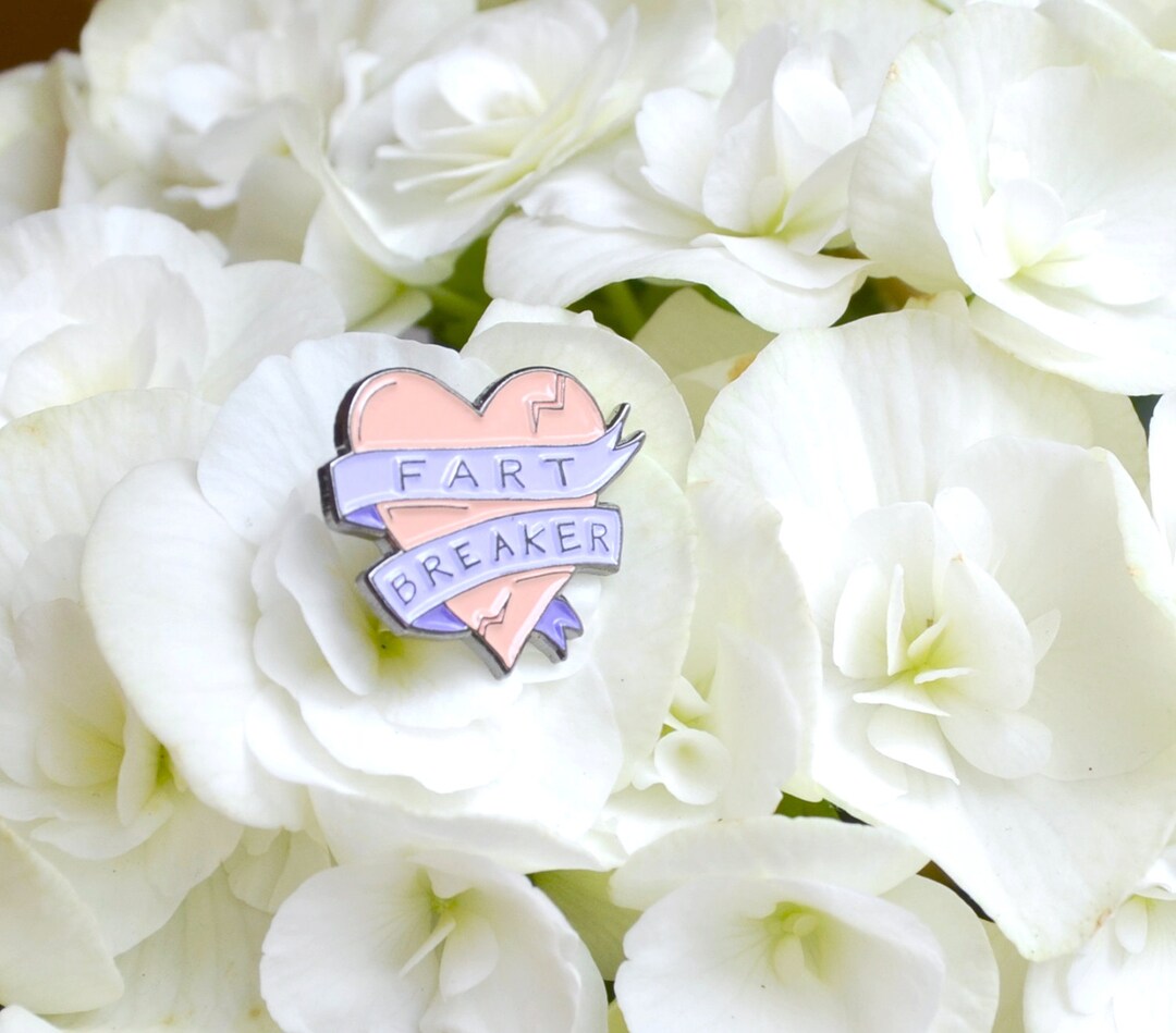 Enamel Pin - Fart Breaker Not Heart Breaker - Funny Lapel Pin Pastel ...