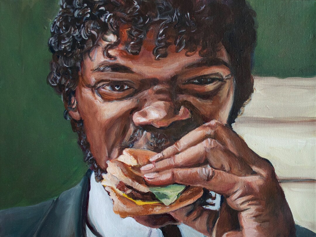 Jules Eats a Big Kahuna Burger - Pulp Fiction Gemälde Samuel L Jackson ...