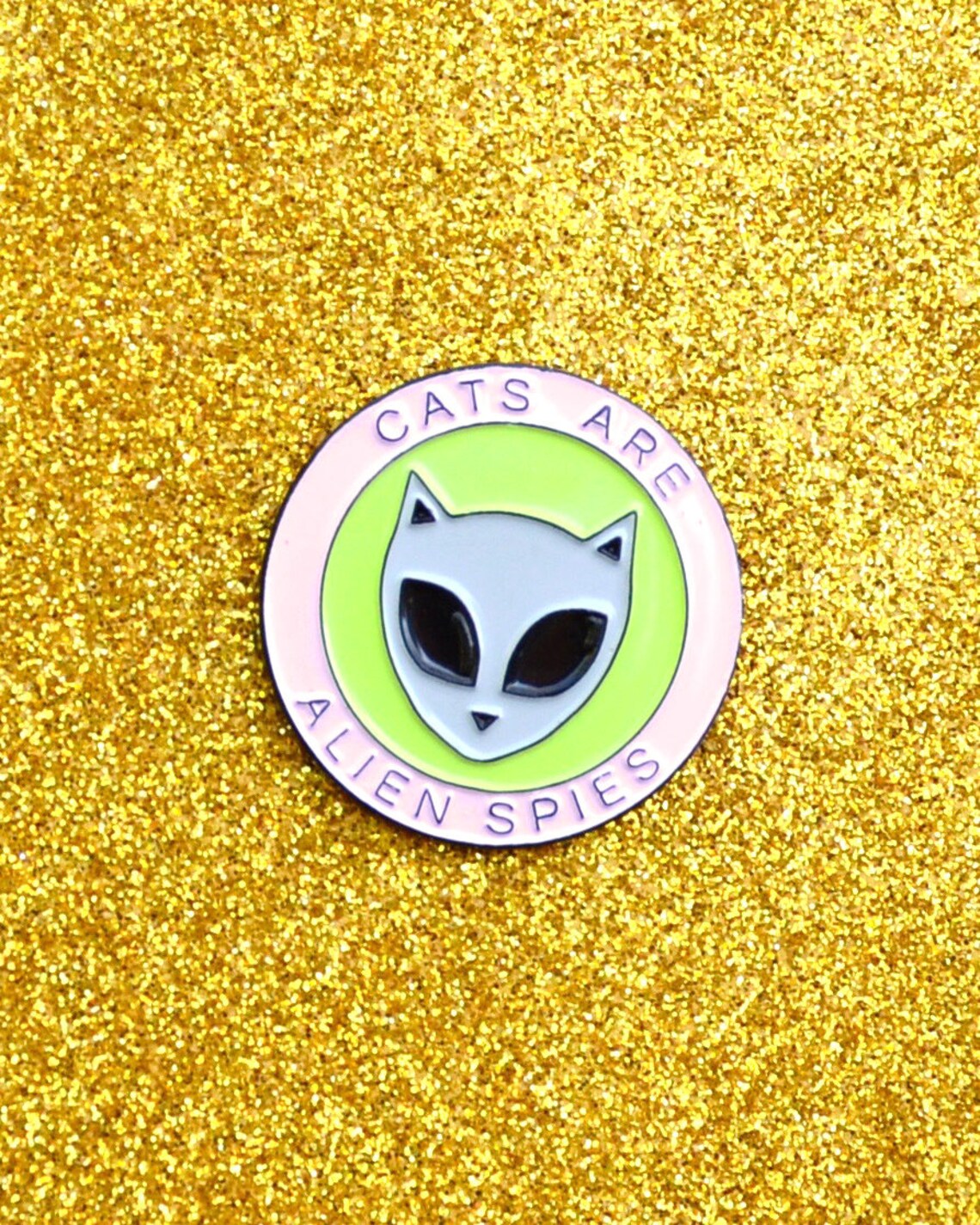 Cats Are Alien Spies Enamel Lapel Pin Funny Enamel Pin UFO | Etsy