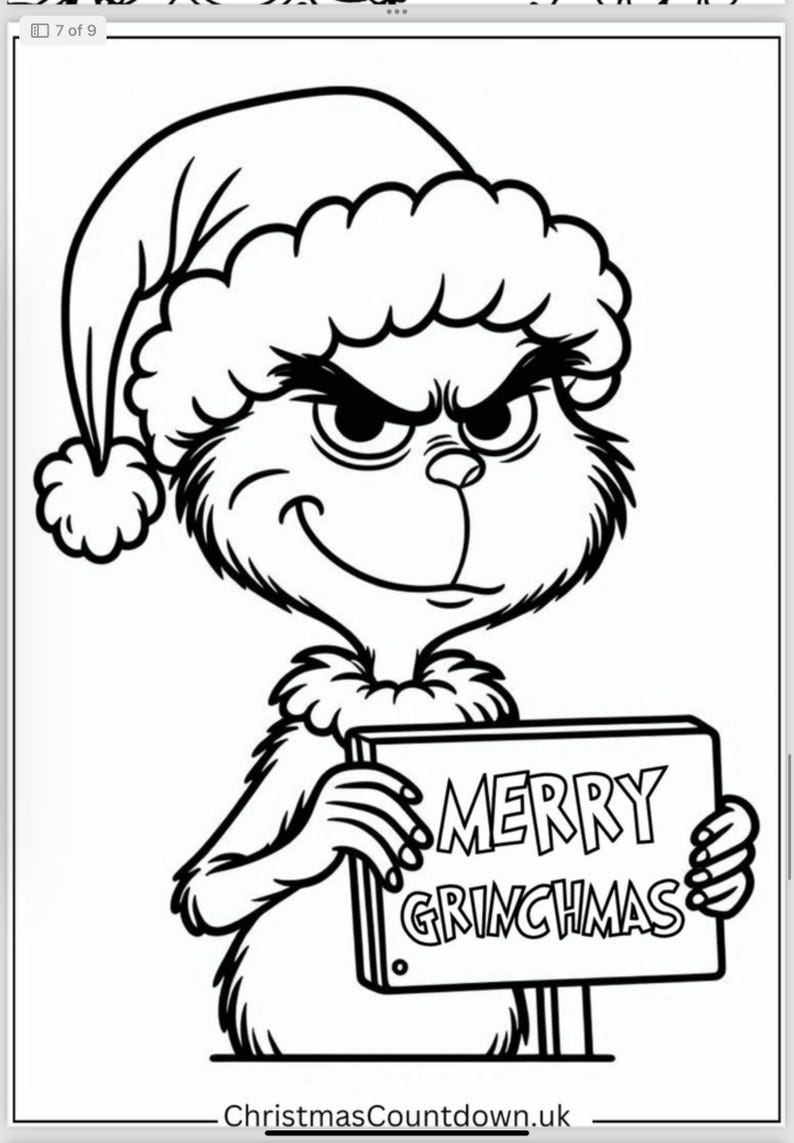 Merry Grinchmas Coloring Book: A Holiday Adventure Full of Whimsy and ...