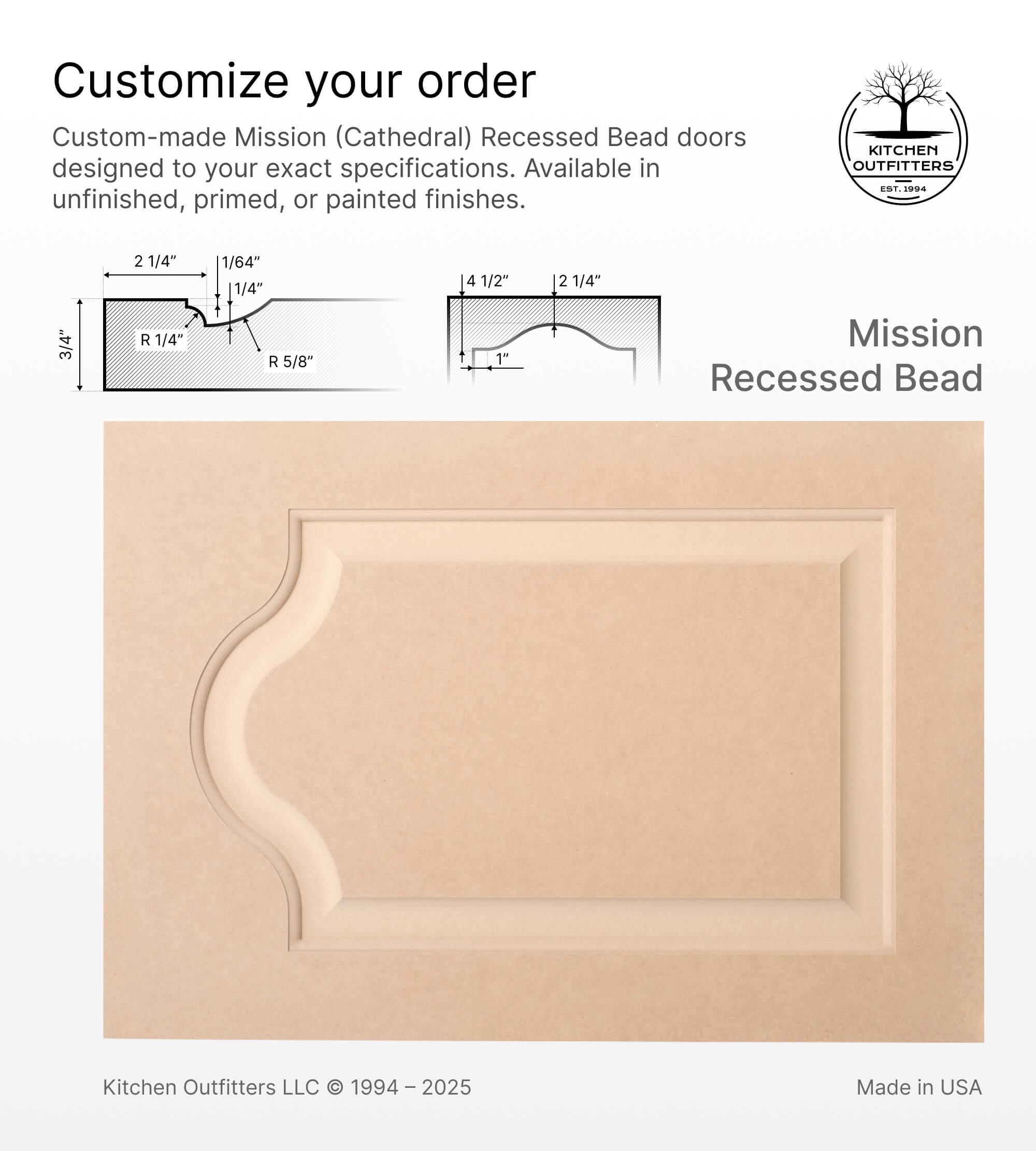 MDF Cabinet Doors — Cathedral Raised Panel Style, Made-to-order - Etsy