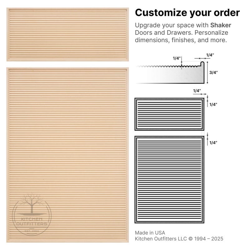 MDF Cabinet Doors — Reeded Style, Custom Made - Etsy