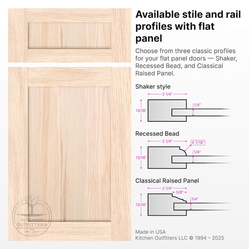 White Oak Shaker Cabinet Doors | Solid Wood Kitchen & Bathroom Cabinet ...