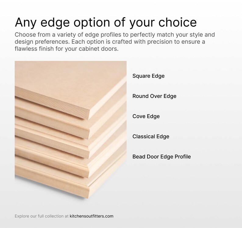 MDF Cabinet Doors — Custom Decorative Slant Shaker Style - Etsy