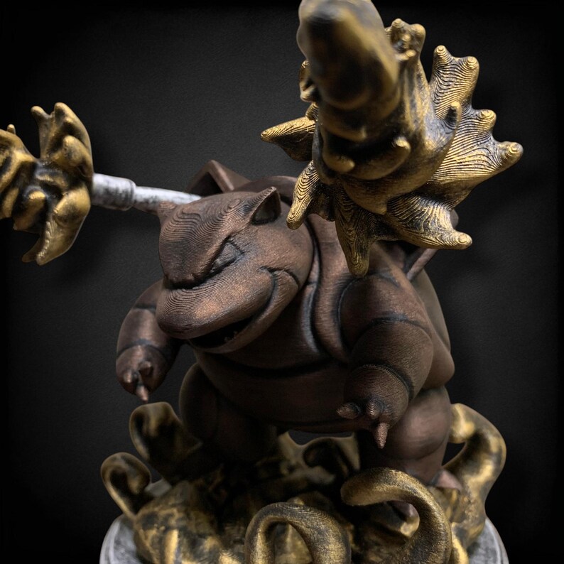 3D Printed Hand-painted Blastoise Statue Decor Gift - Etsy