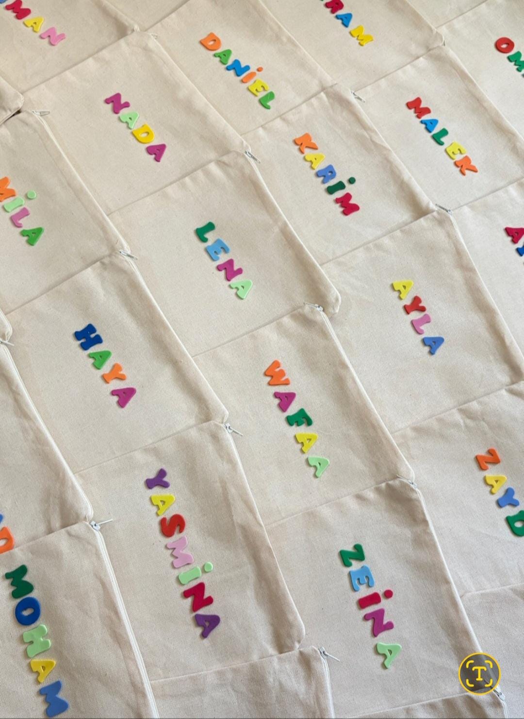 Personalized Pencil Case: Kids Party Favor With Foam Letters. - Etsy