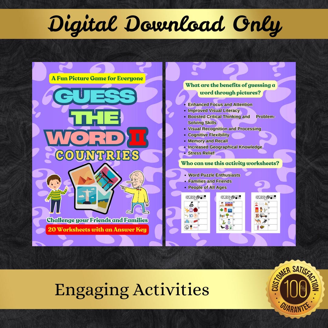 Guess the Country : A Pictogram Adventure for Everyone Who Likes Brain ...