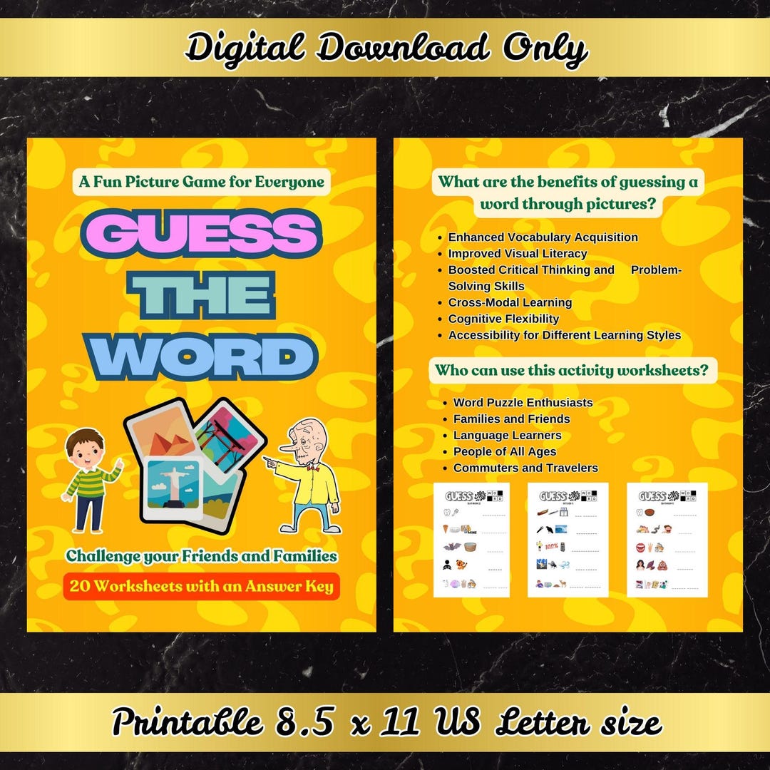 Guess the Word: Boost Your Vocabulary With Pictures and Images Great ...