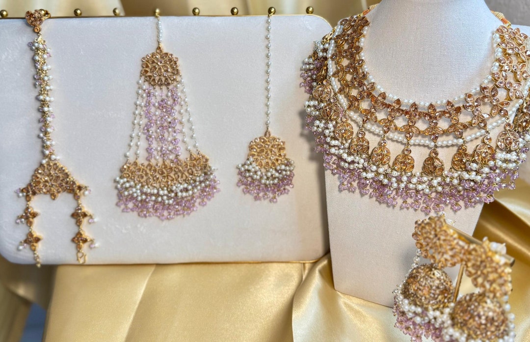 The 'inara' Set. Pakistani Bridal Set. Nikkah. Baraat. Wedding Jewelry ...