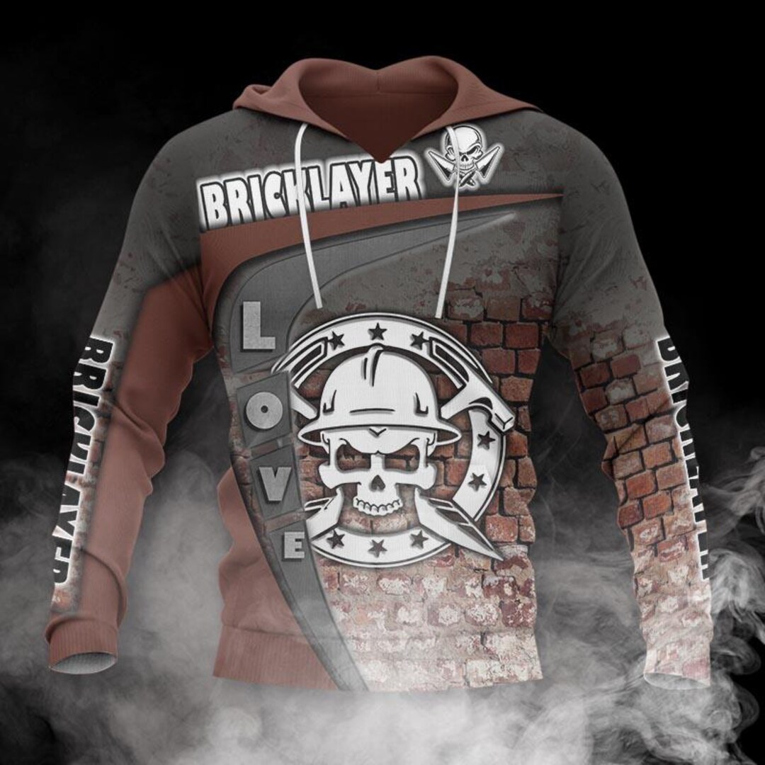 Personalized 3D Bricklayer Shirt – Custom Masonry Workwear for Skilled ...