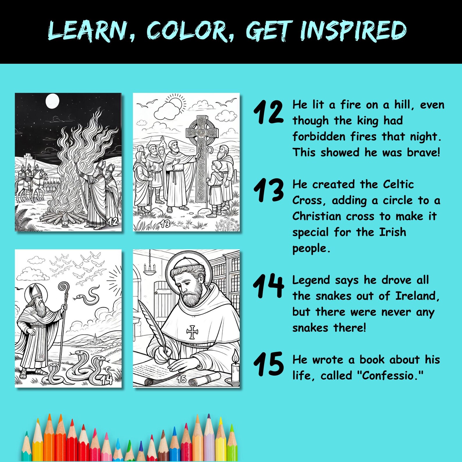 St Patrick's Day Story Coloring Book: Activity Pages (digital Download ...