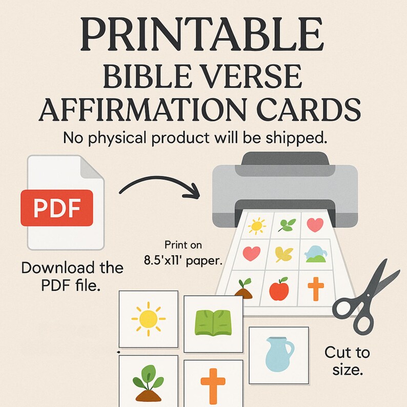 Bible Verse Affirmation Cards Printable for Christian Men: Motivational ...