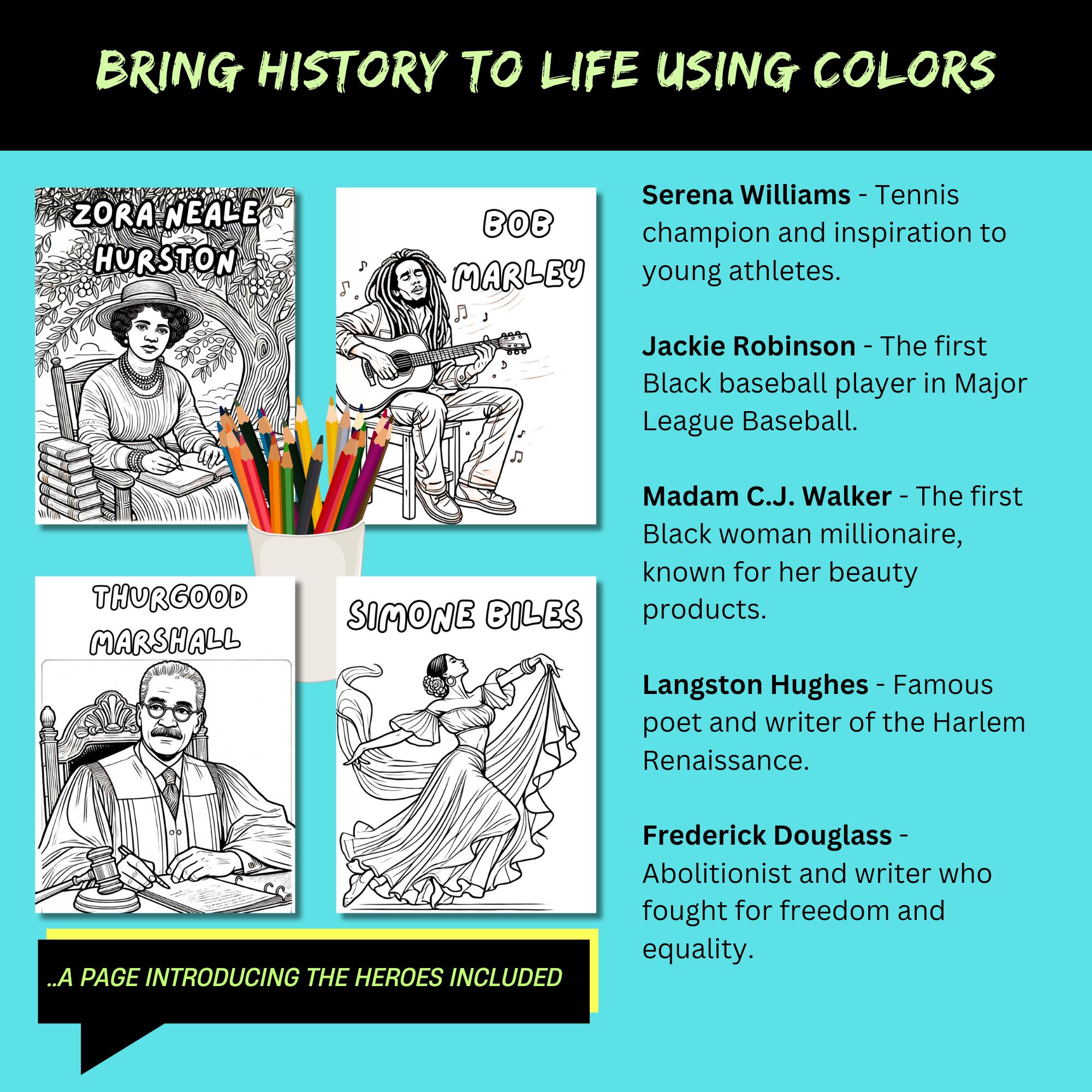 Black History Coloring Pages: African American Leaders (PDF Download ...