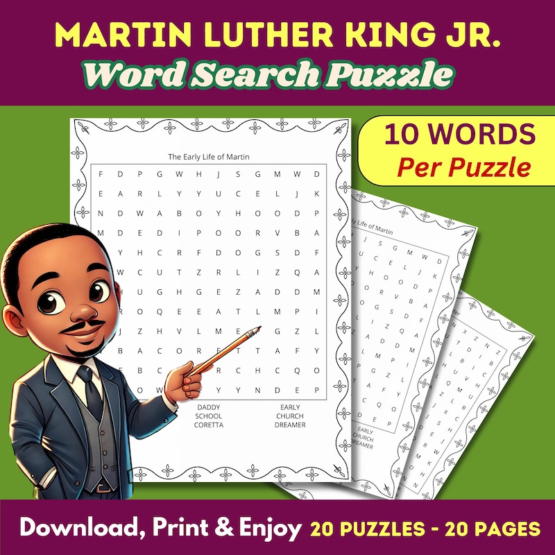Black History Word Search - Etsy