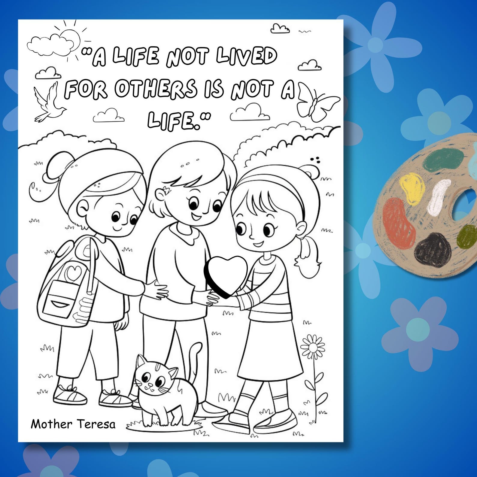 Mother Teresa Quotes Coloring Pages for Kids, St Teresa of Calcutta ...
