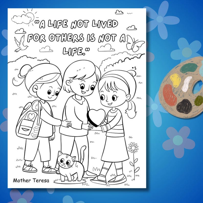 Mother Teresa Quotes Coloring Pages for Kids, St Teresa of Calcutta ...