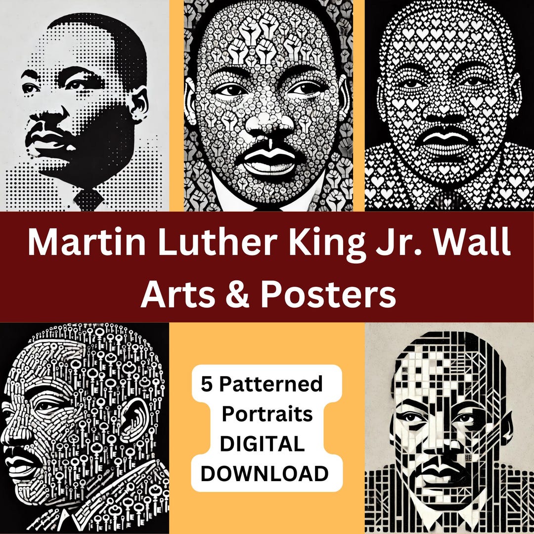 5 Martin Luther King Jr. Digital Art Print, Martin Luther King Wall ...