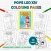 Pope Leo XIV Coloring Pages: Catholic Activity Sheets (PDF) - Etsy