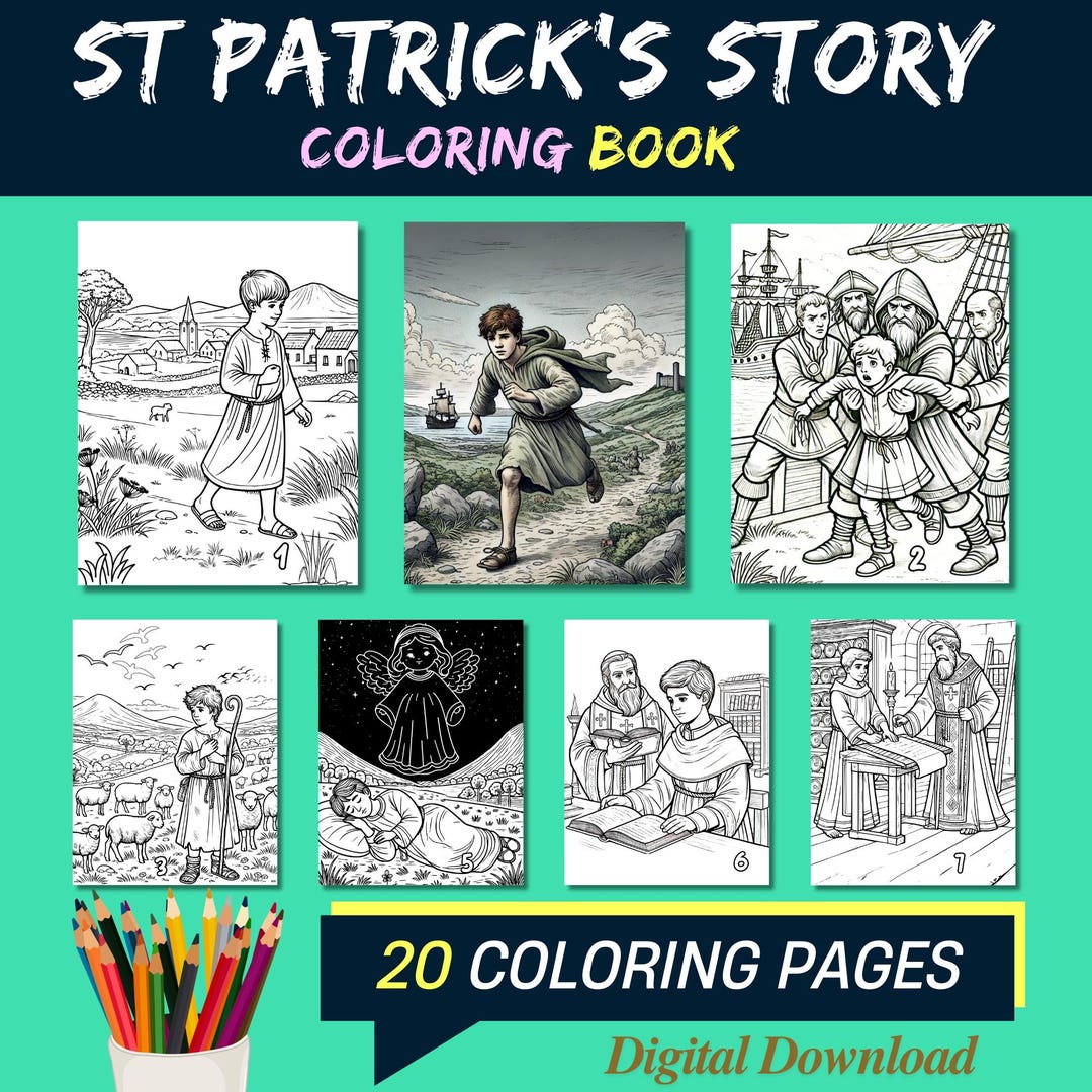 St Patrick Story Coloring Pages, St Patrick Day Activity Coloring Book ...