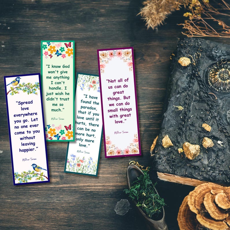 Mother Teresa Bookmarks, Mother Teresa Quotes Bookmarks, Mother Teresa ...