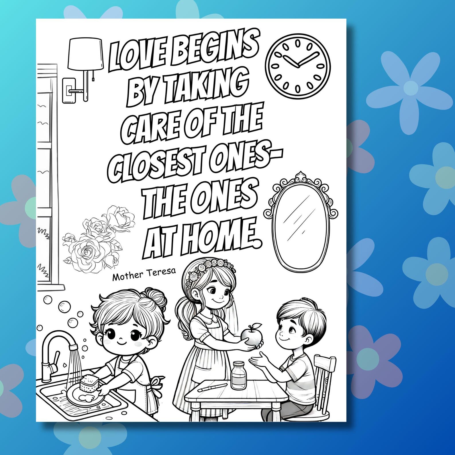 Mother Teresa Quotes Coloring Pages for Kids, St Teresa of Calcutta ...