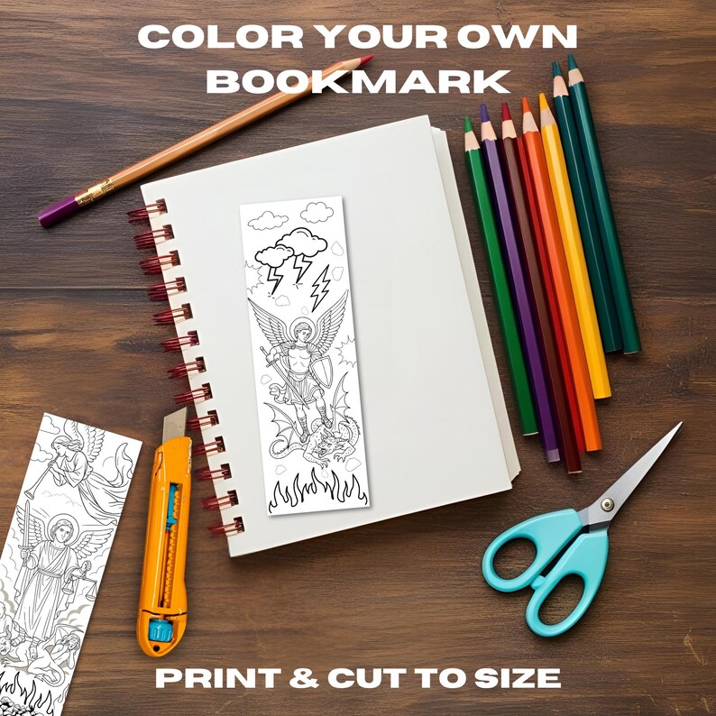 Saint Michael the Archangel Coloring Bookmarks: Catholic Bible ...
