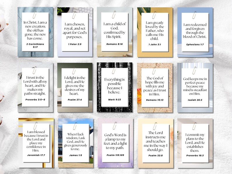 Bible Verse Affirmation Cards Printable for Christian Men: Motivational ...