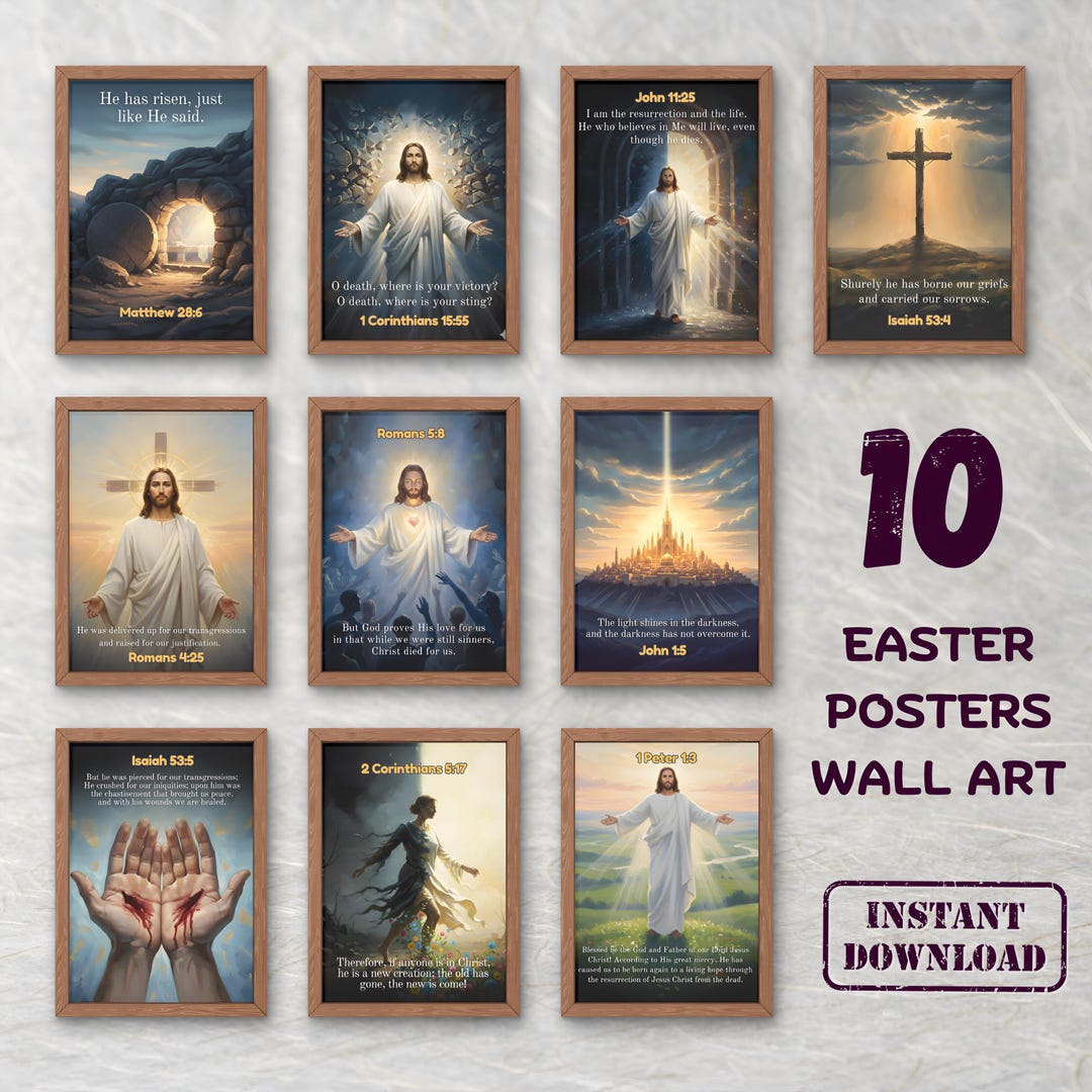 Resurrection of Christ Easter Wall Art Posters (digital Download) - Etsy