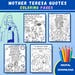 Mother Teresa Quotes Coloring Pages for Kids, St Teresa of Calcutta ...