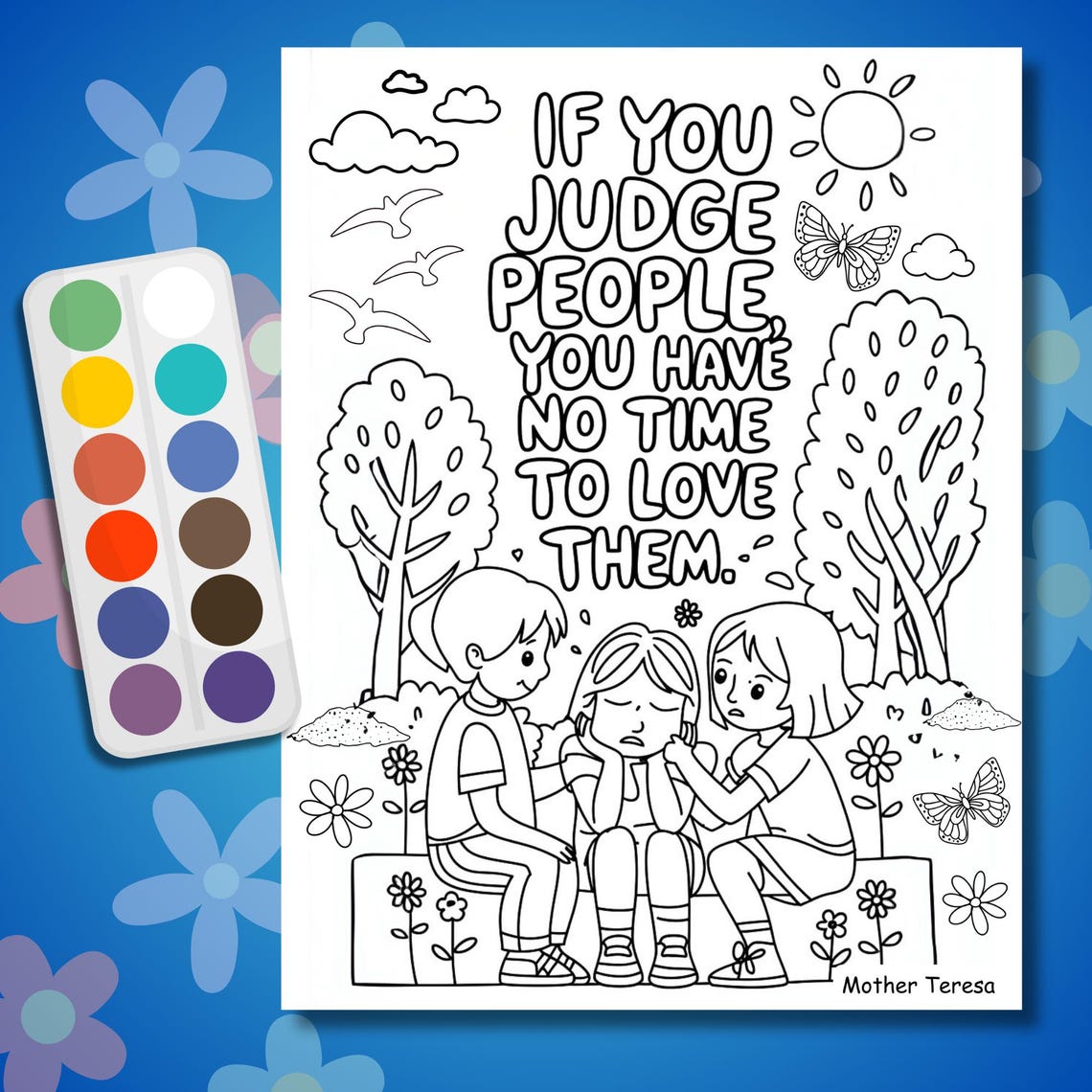 Mother Teresa Quotes Coloring Pages for Kids, St Teresa of Calcutta ...