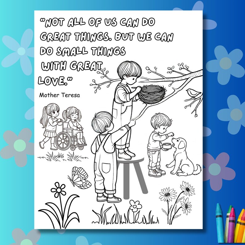 Mother Teresa Quotes Coloring Pages for Kids, St Teresa of Calcutta ...