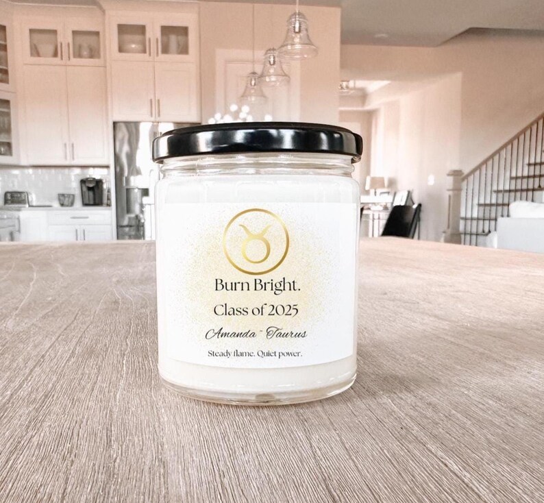 Taurus Zodiac Sign Graduation Candle, Personalized Gift, Astrology ...