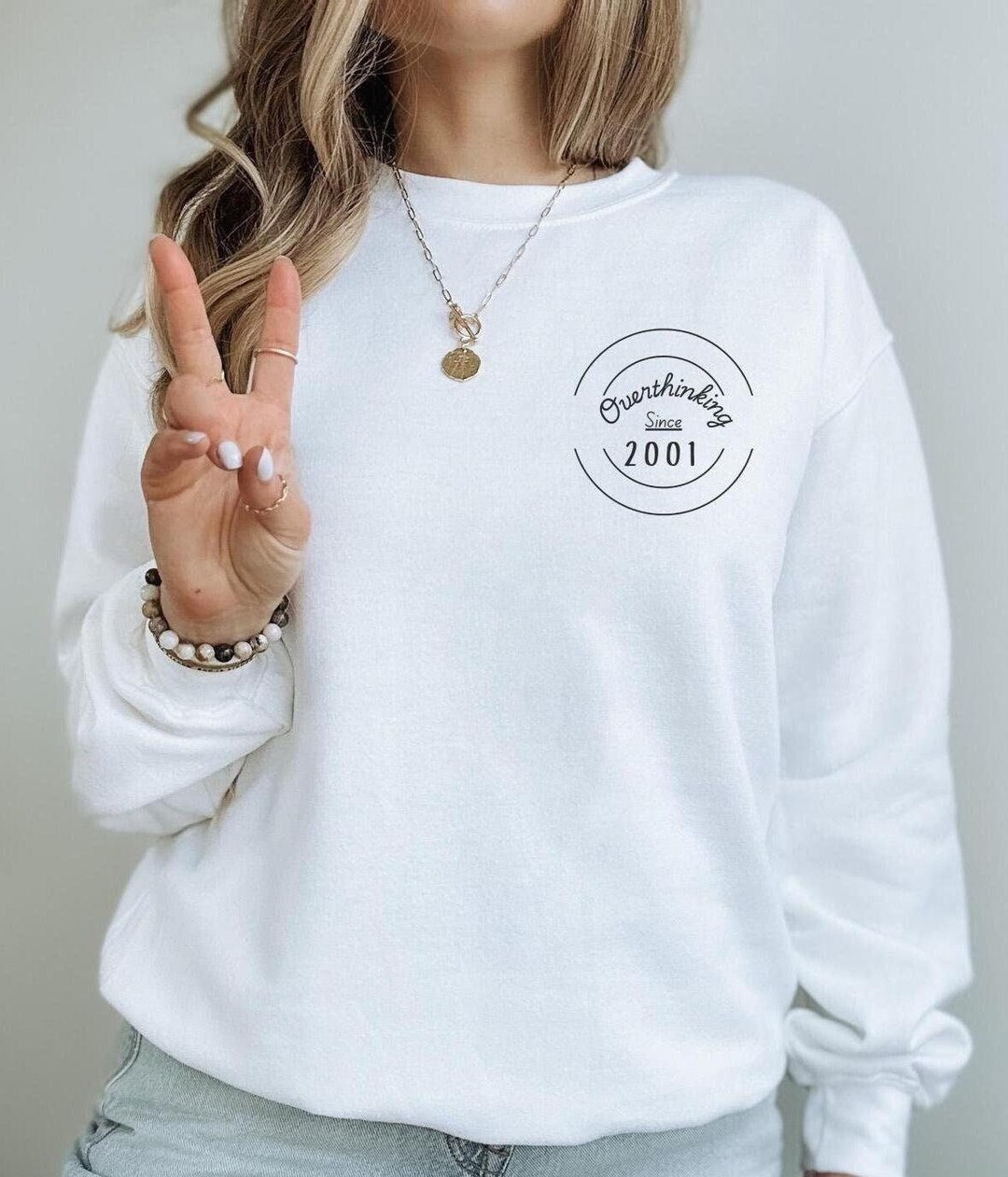 Personalized Embroidered Custom Text Sweater, Quote Embroidered ...