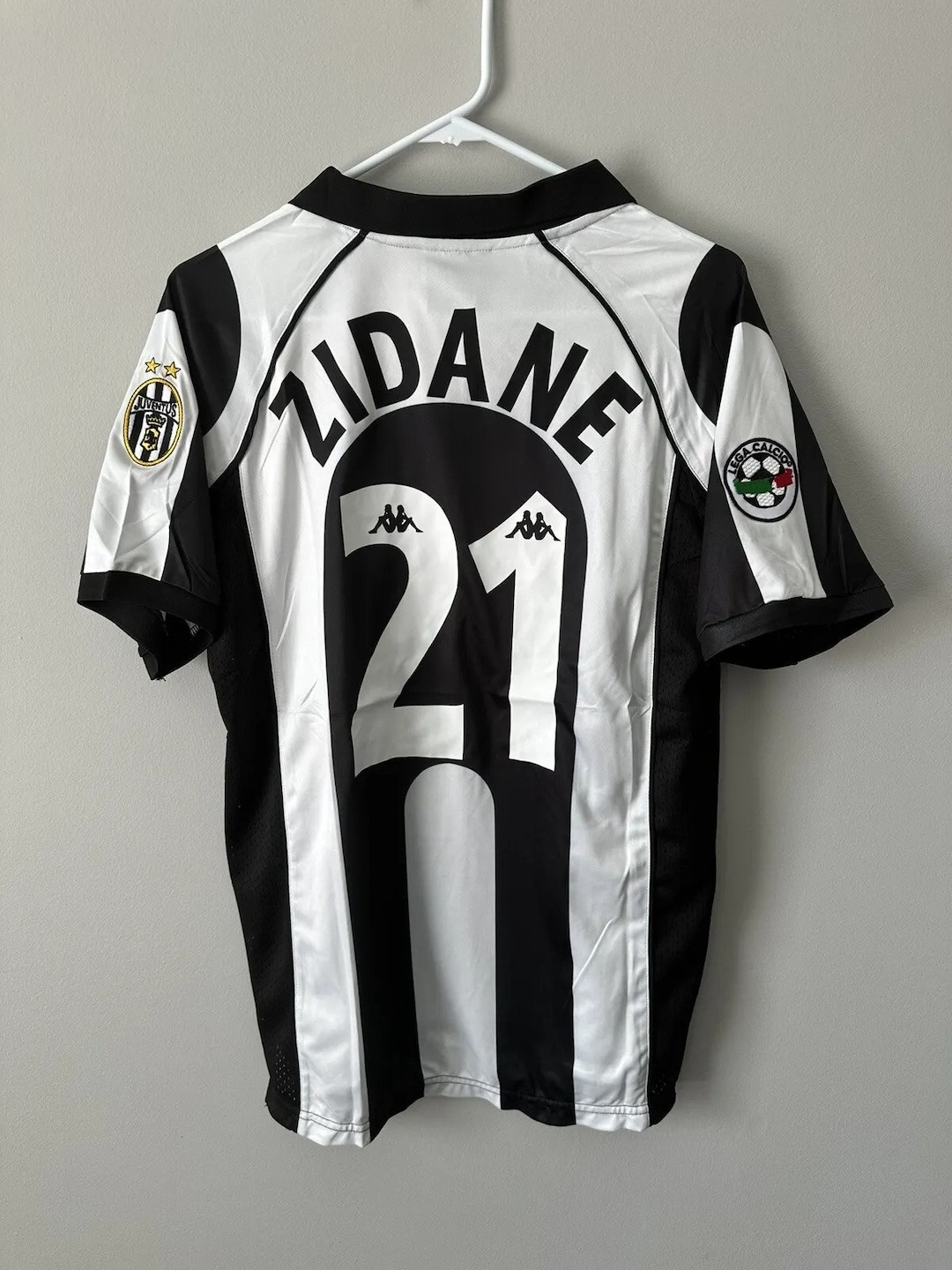 Juventus 1997-1998 Zidane No. 21 Home Full Kit Champions League Jersey ...