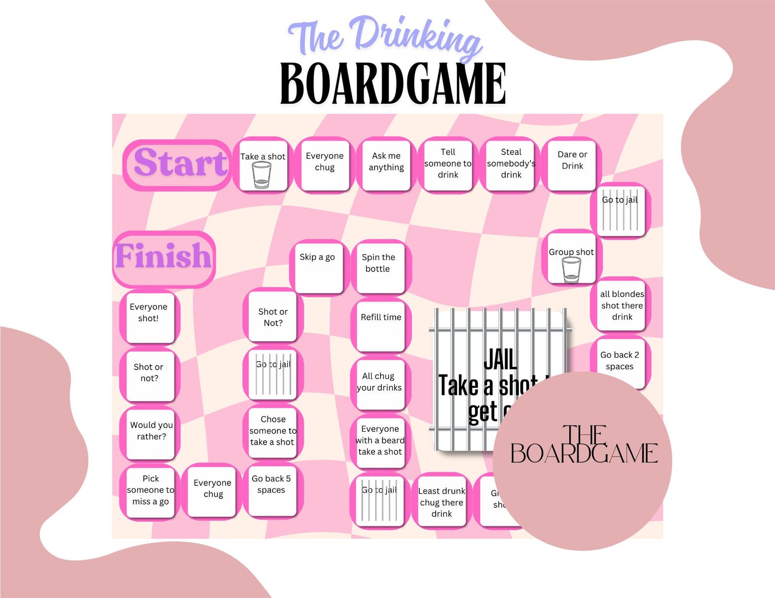 The Drinking Boardgame, Drinking Board Game, Party Game, Fun Card Game ...